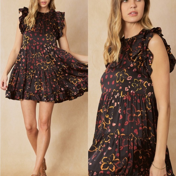 entro | Dresses | Entro Modern Floral Mini Dress | Poshmark